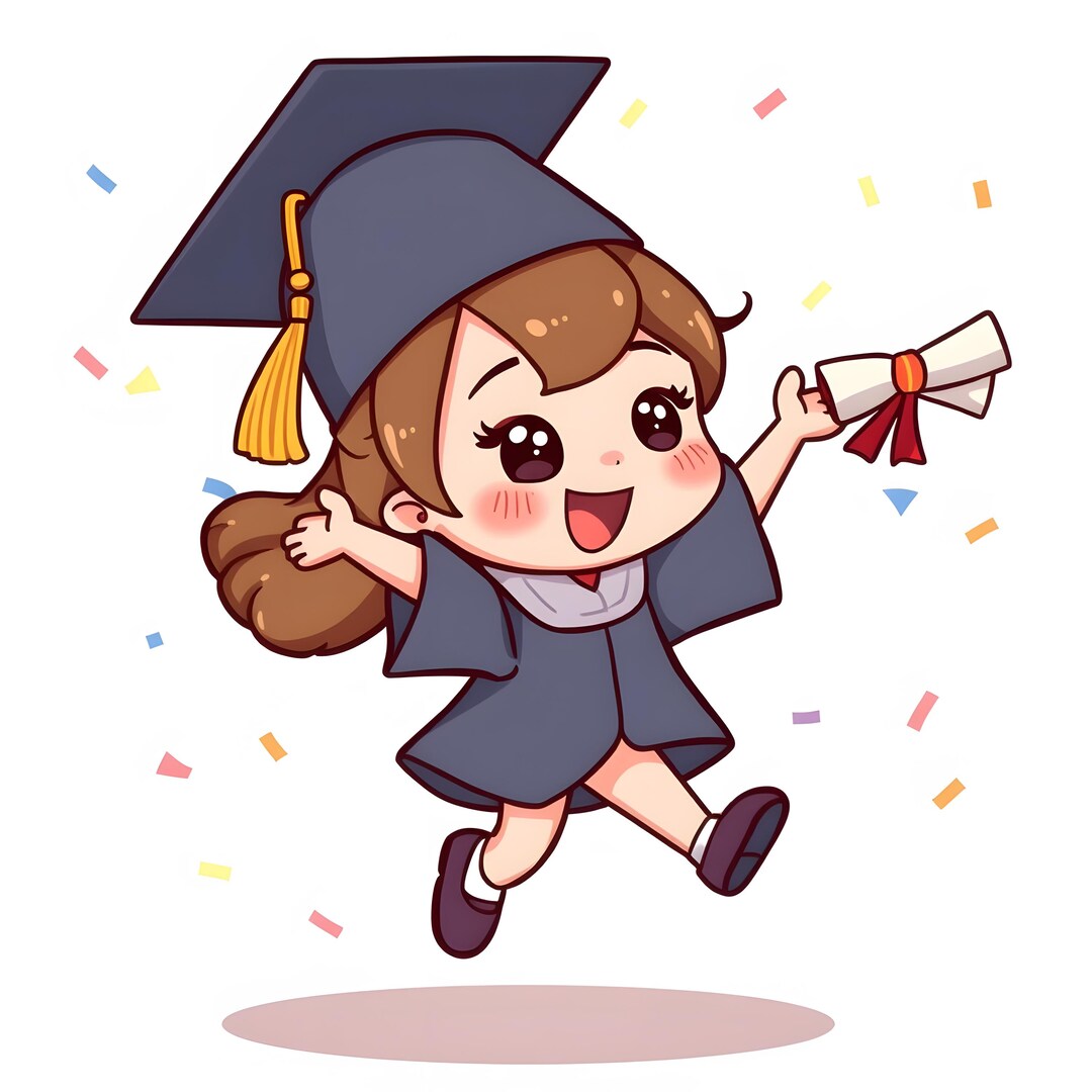 Cute Graduate PNG Bundle | Graduation Clipart for Stickers, Shirts ...