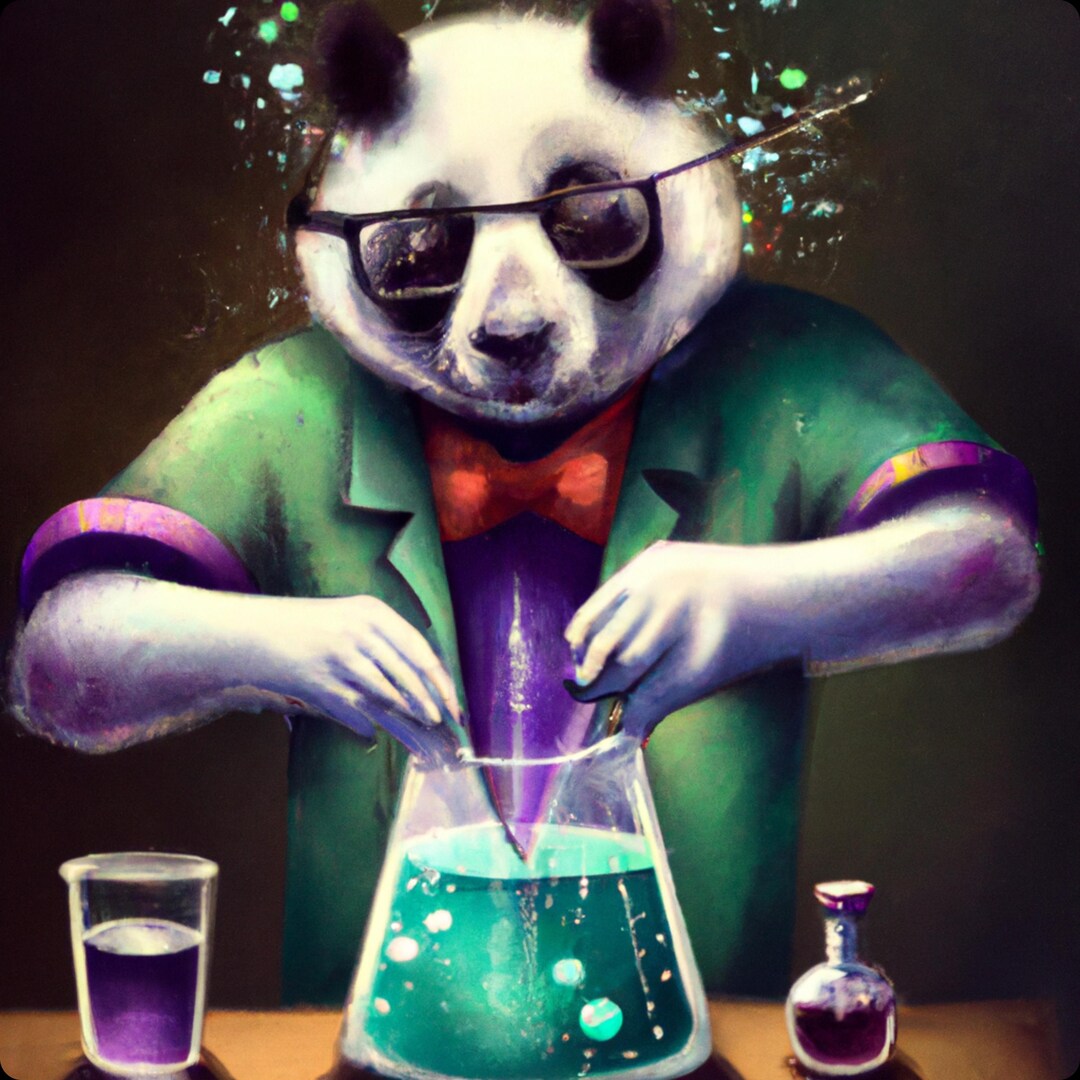 Scientist Panda Clipart | Cute Chemistry Panda PNG | Kawaii Lab Animal ...