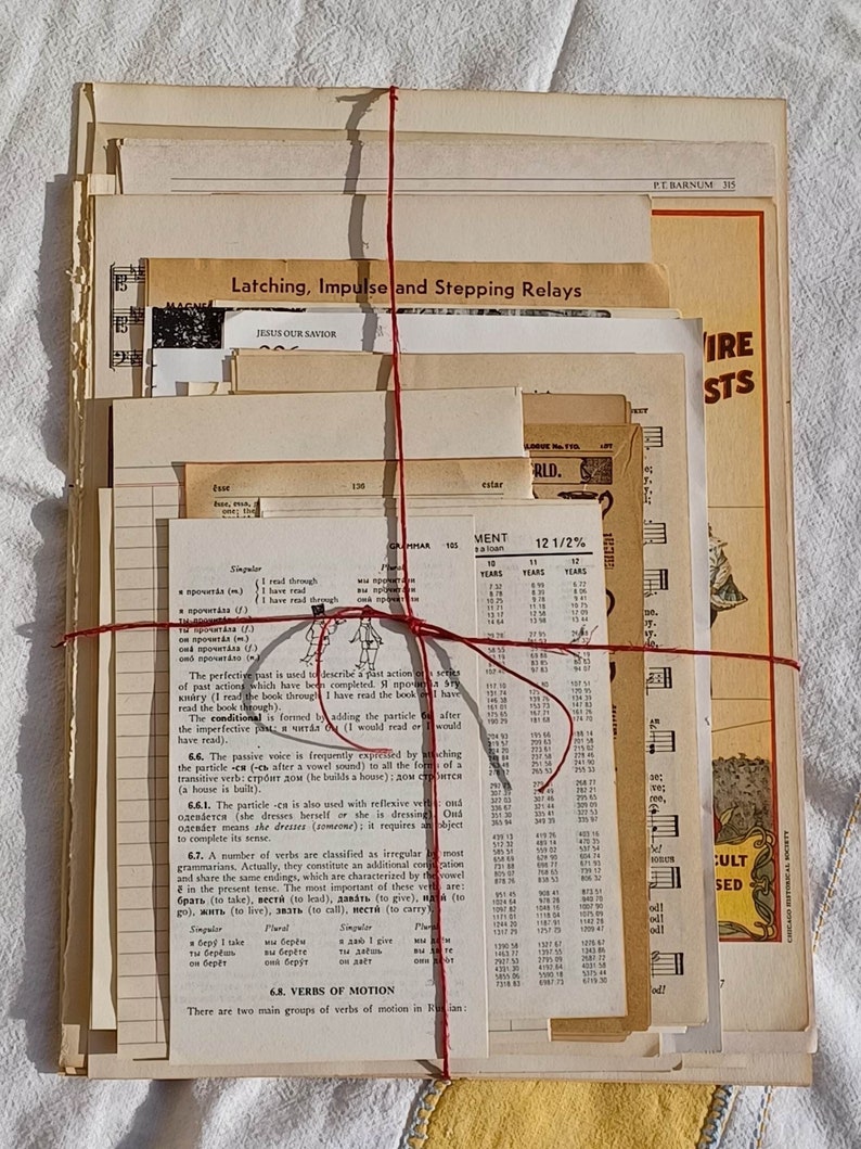 Vintage Book Pages Assorted Vintage Book Page Bundle 25 Pc - Etsy
