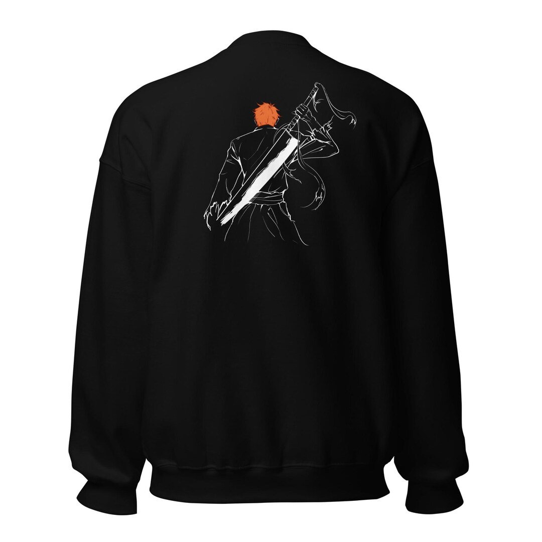 Bleach: Ichigo Embroidered Sweatshirt (black) - Etsy