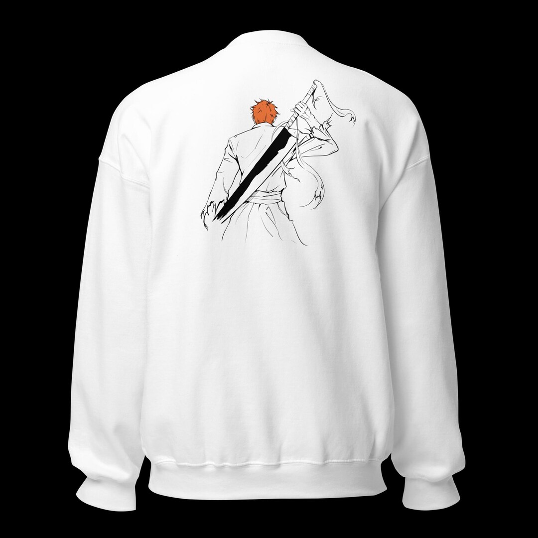 Bleach: Ichigo Embroidered Sweatshirt (white) - Etsy