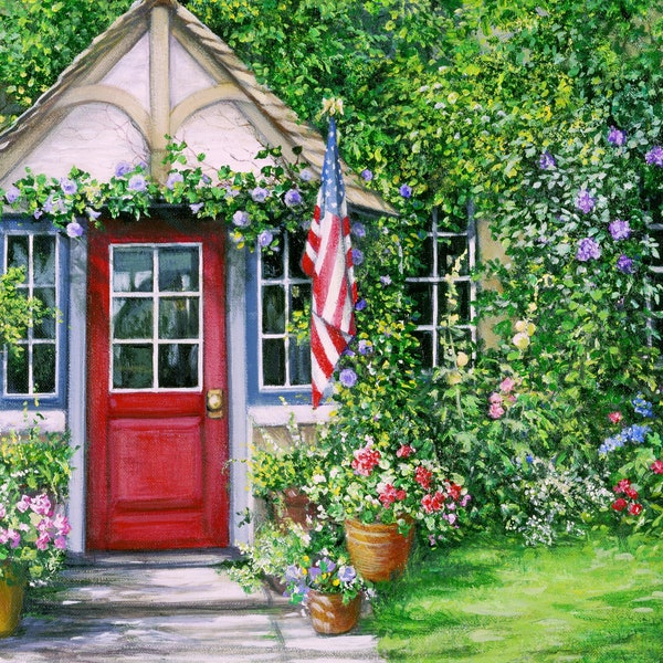 Red Door Print - Etsy