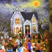 Halloween House Art Print Halloween Decor Halloween by Susan | Etsy