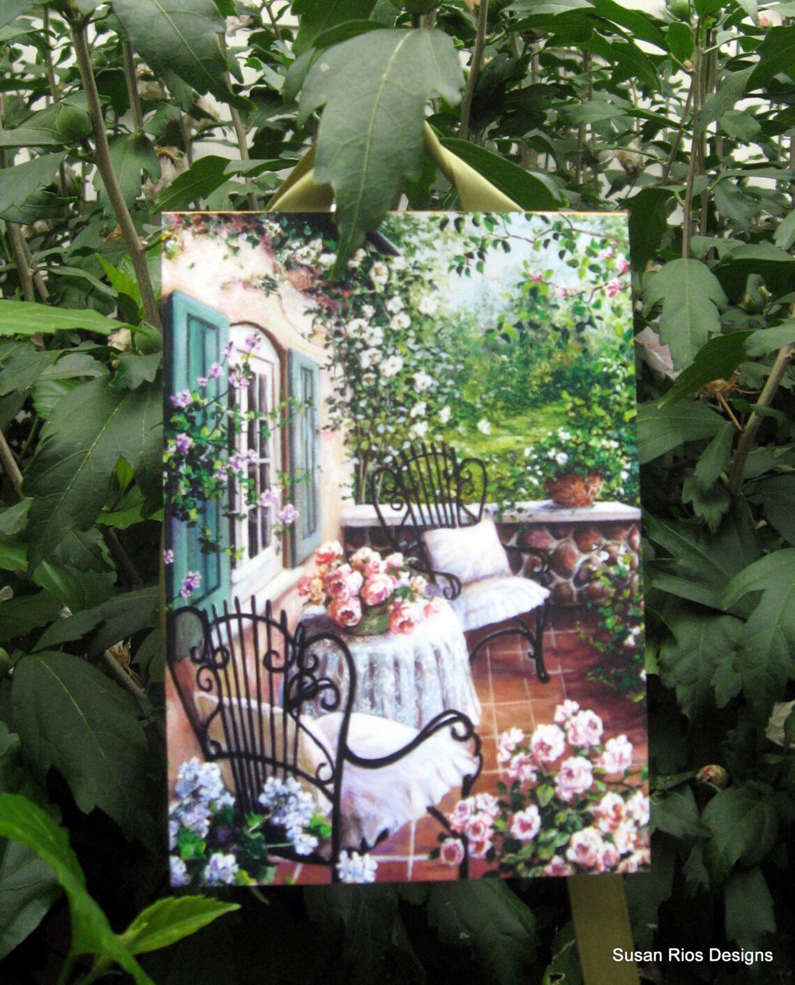 Floral Garden by Susan Rios Floral Art Print Patio Garden - Etsy