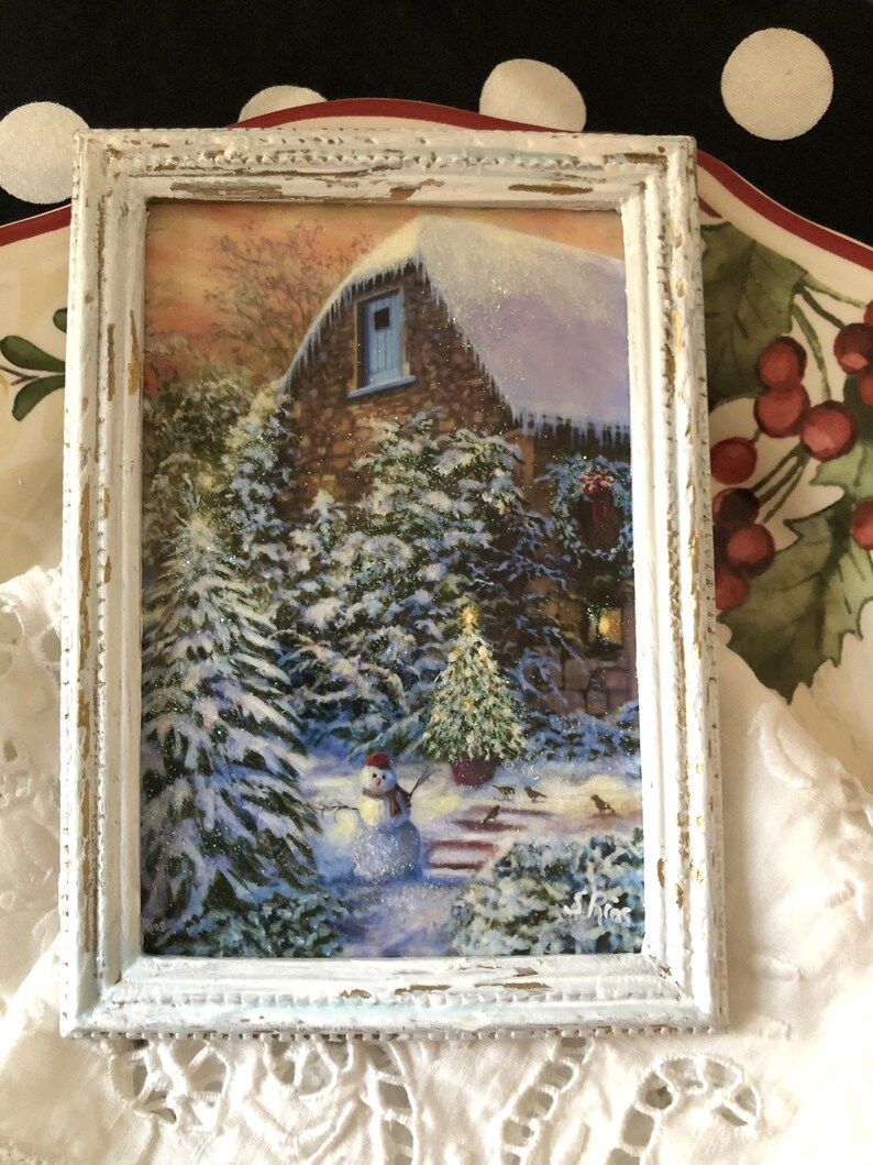 Miniature Christmas Scene by Susan Rios Miniature Framed - Etsy