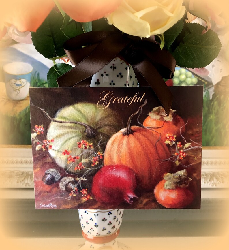 Grateful Autumn Art Print by Susan Rios Pumpkin - Etsy