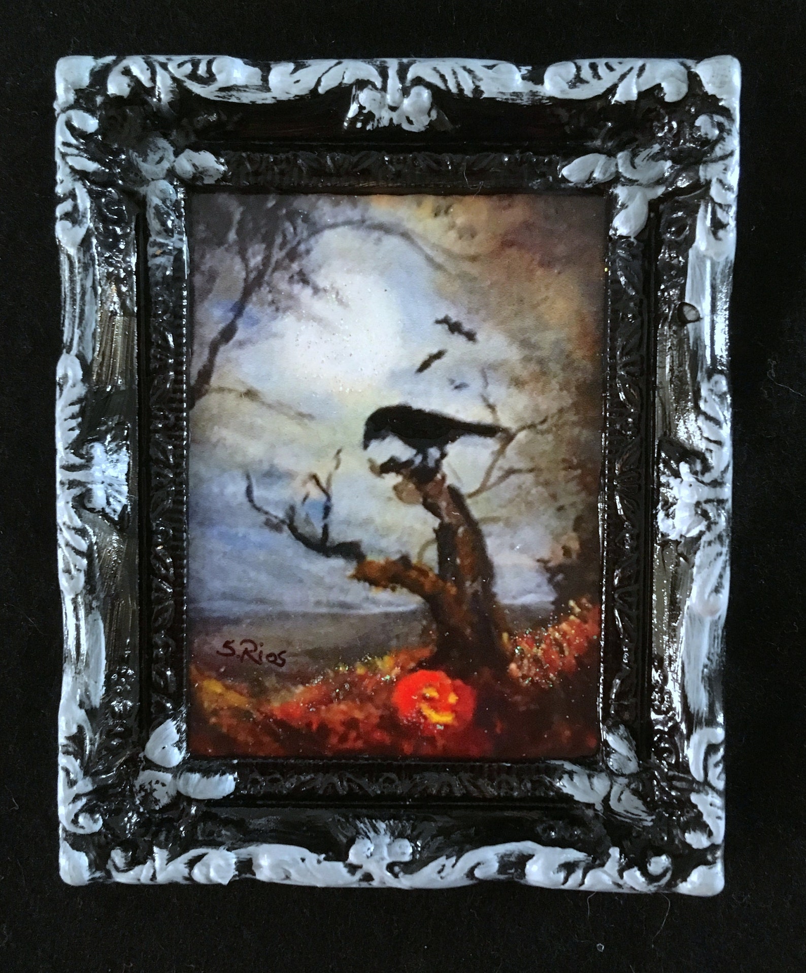 The Raven's Night Print by Susan Rios Halloween Art - Etsy