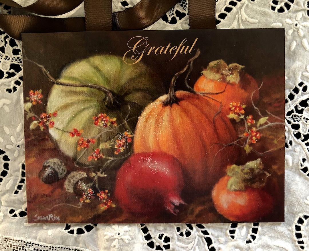 Grateful Autumn Art Print by Susan Rios, Pumpkin, Thanksgiving ...