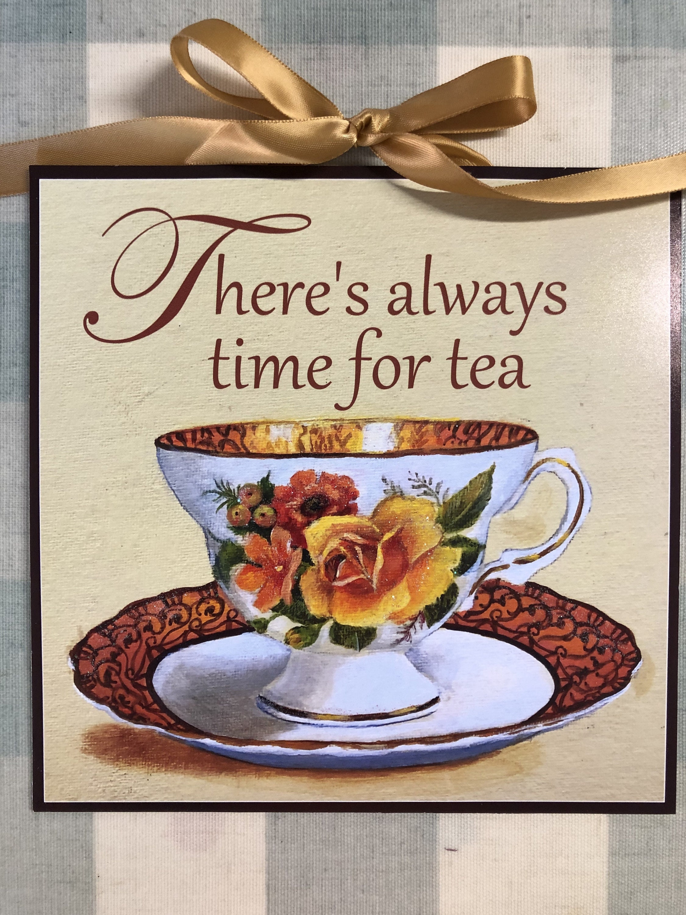 Time For Tea Print Teacup Art Print by Susan Rios Vintage | Etsy