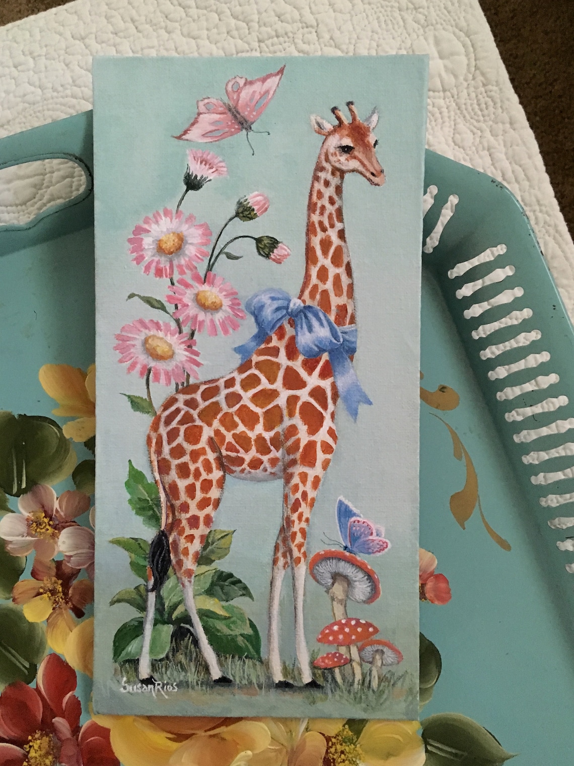 SALE Original Giraffe Painting Giraffe Art Animal Art | Etsy