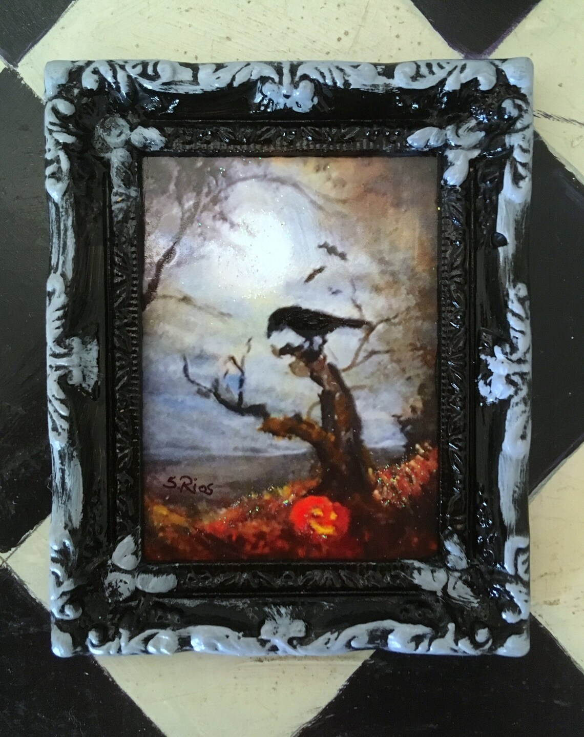 The Raven's Night Print by Susan Rios Halloween Art - Etsy