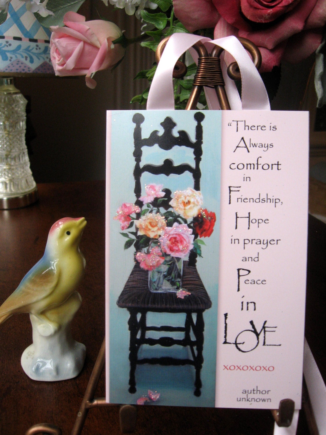 Chair and Roses Quotehanger - Etsy