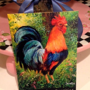 Rooster Art Print, Rooster Home Decor, Rooster Paper Print, Rooster ...