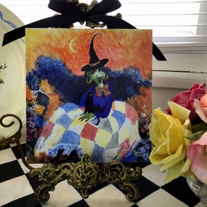 Halloween Witch by Susan Rios, Patchwork Witch Print, Playful Witch ...