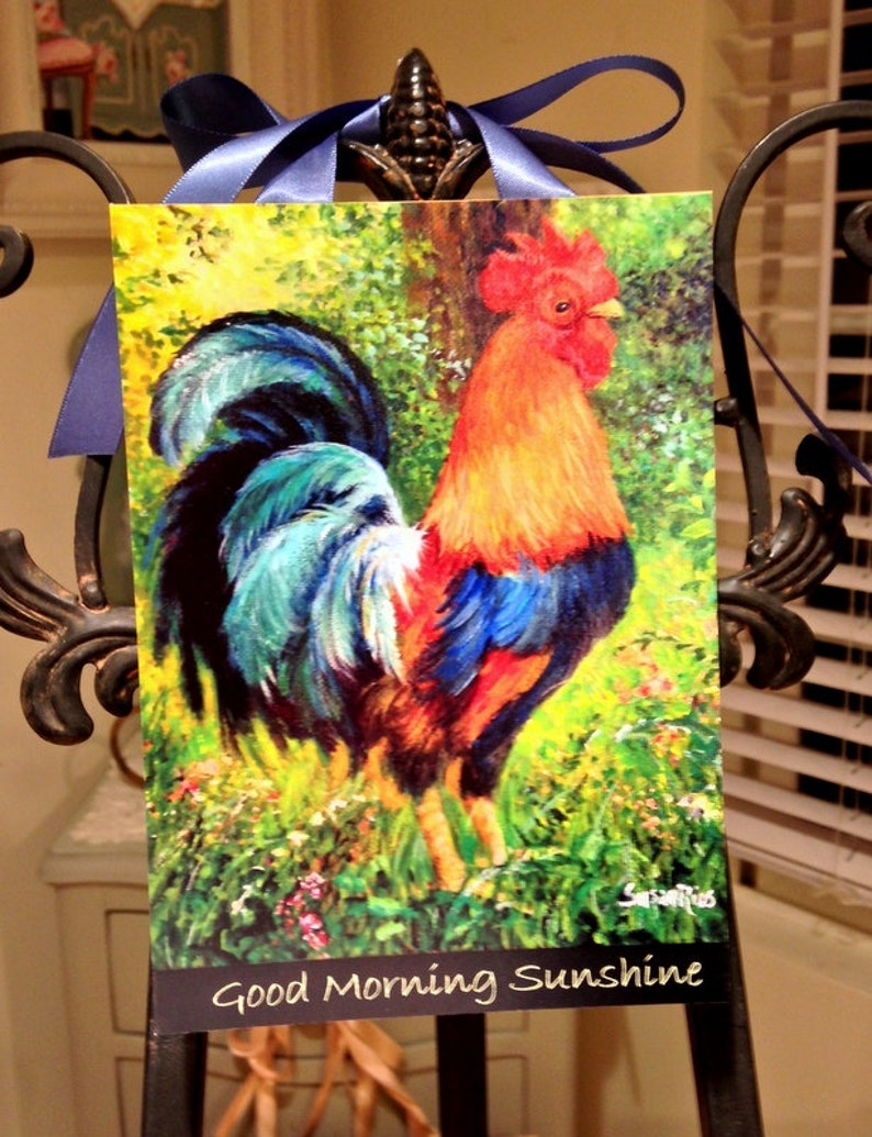Rooster Art Print Rooster Home Decor Rooster Paper Print - Etsy