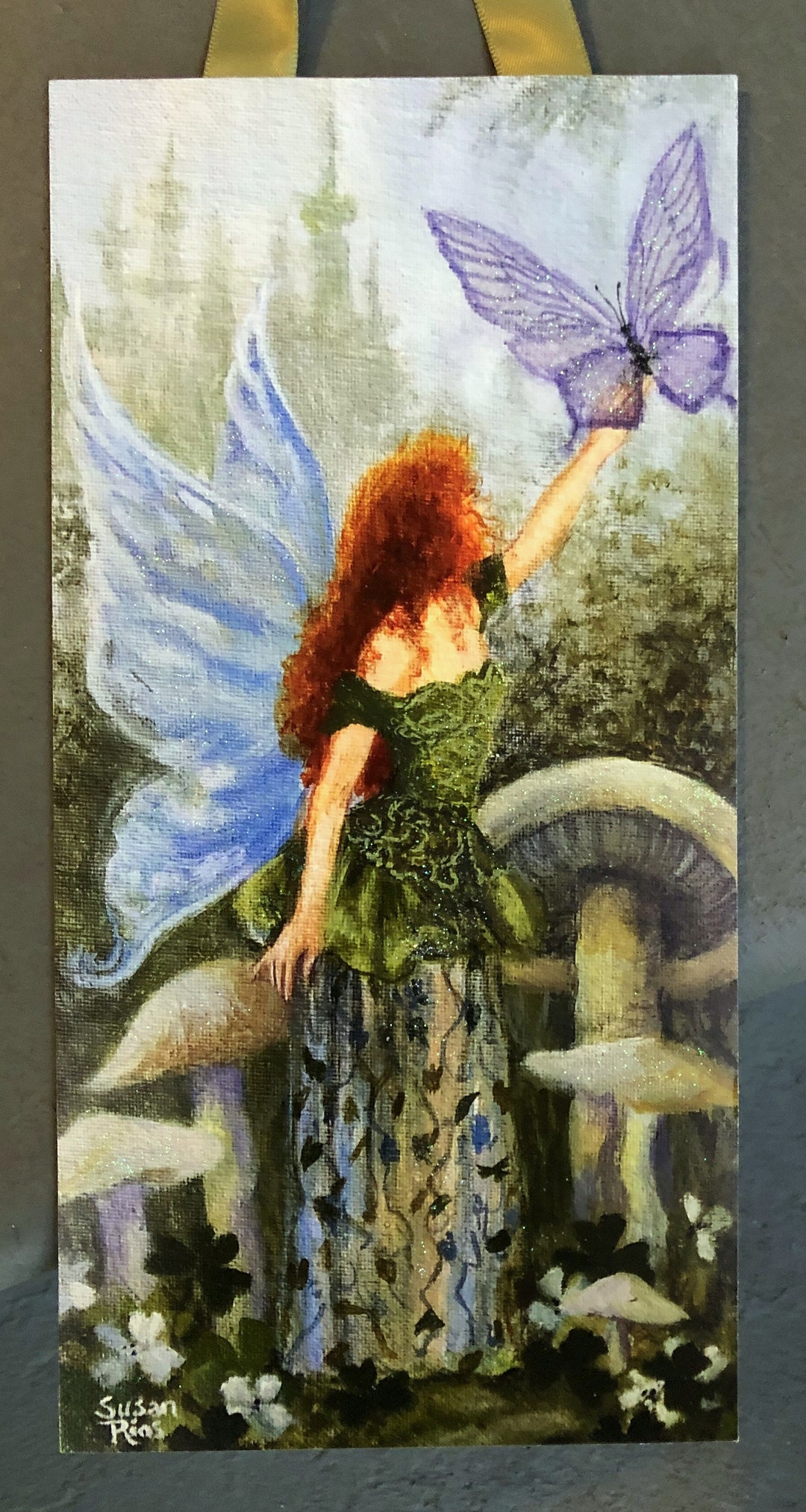 Shamrock Faerie Art Print, Fairy Art, Faerie Art, St. Patrick's Day Fairy, Butterfly and Fairy ...