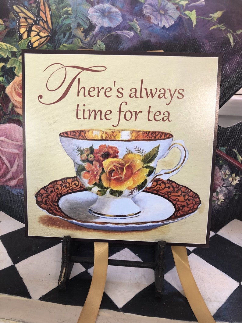 Time For Tea Print Teacup Art Print by Susan Rios Vintage | Etsy