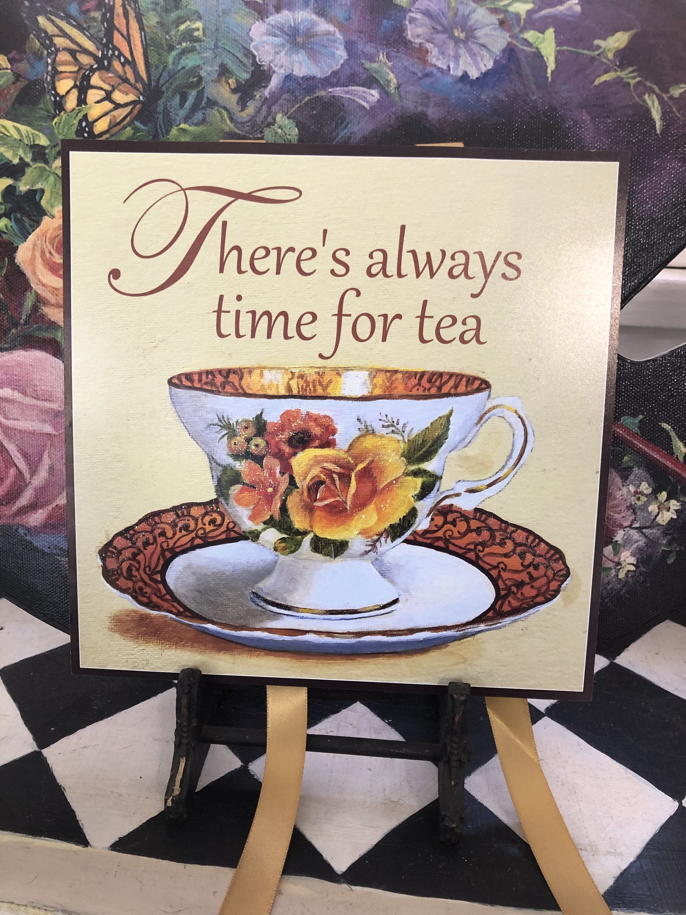 Time For Tea Print Teacup Art Print by Susan Rios Vintage | Etsy