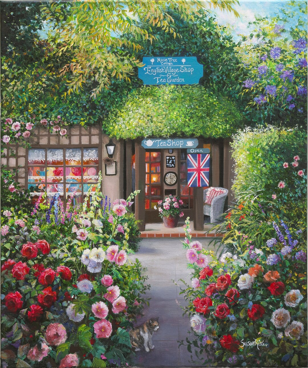 Rose Tree Cottage Miniprint - Etsy