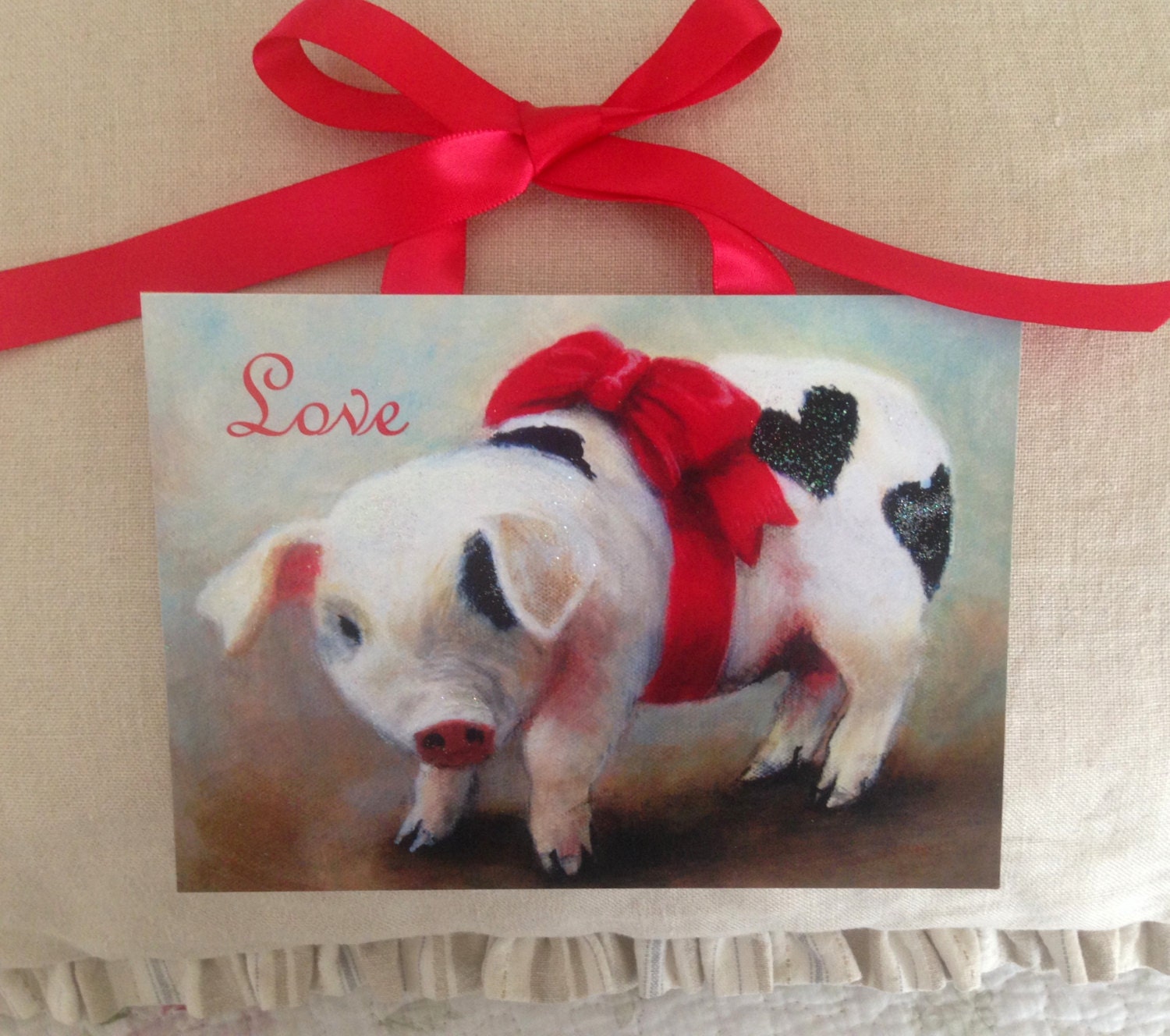 Pig Art Pig Print Pig Home Decor Animal Print Pig with | Etsy