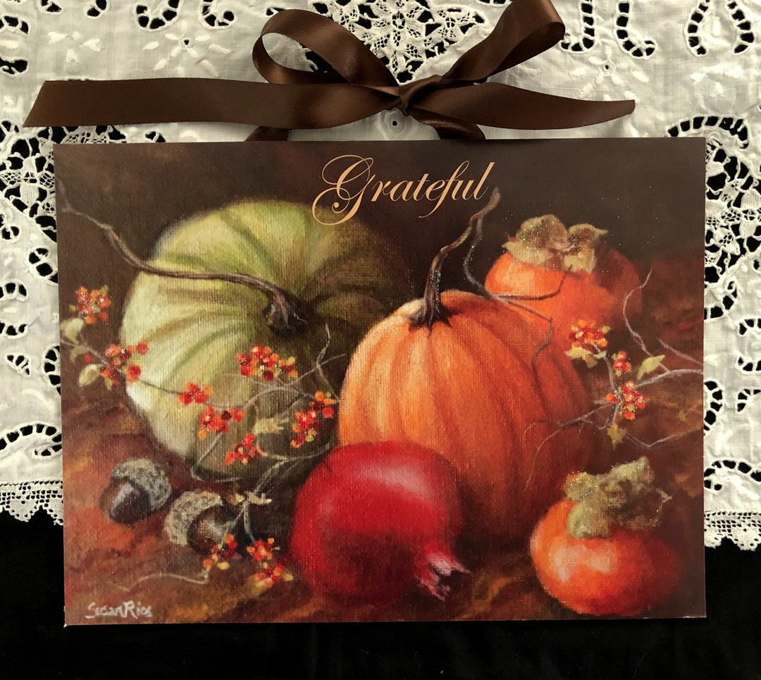Grateful Autumn Art Print by Susanrios, Autumn Art, Thanksgiving Art ...