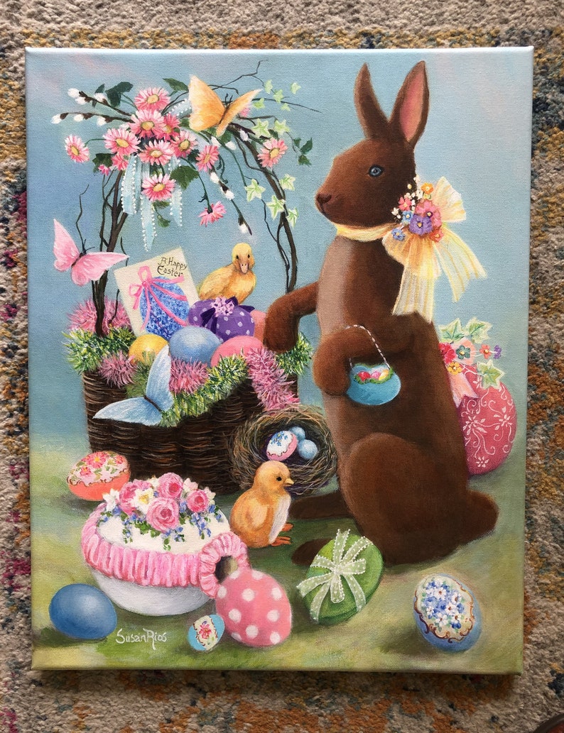 Easter Painting by Susan Rios Easter Art Easter Decoration | Etsy