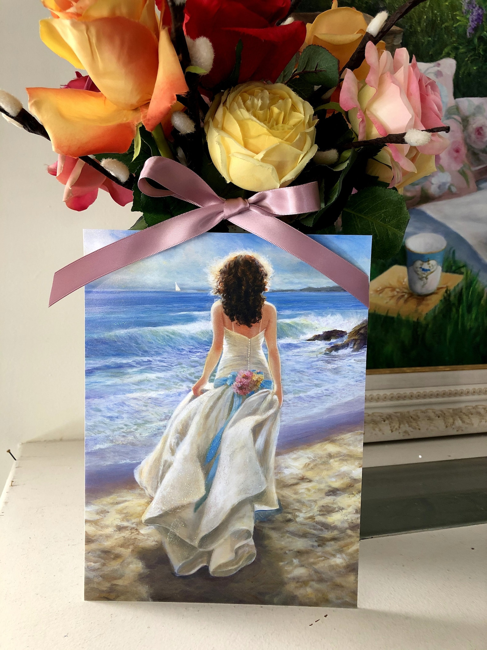 Woman by the Sea Art Print by Susan Rios Woman in White - Etsy