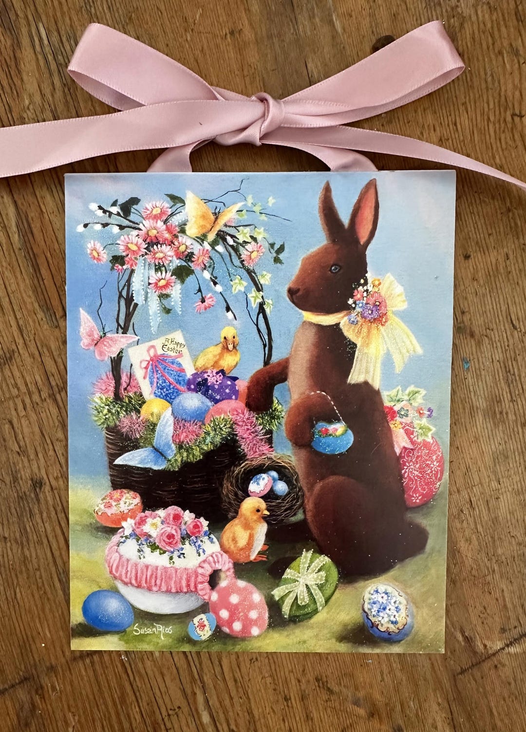 Peter Cottontail Easter Art Print With Ribbon - Etsy