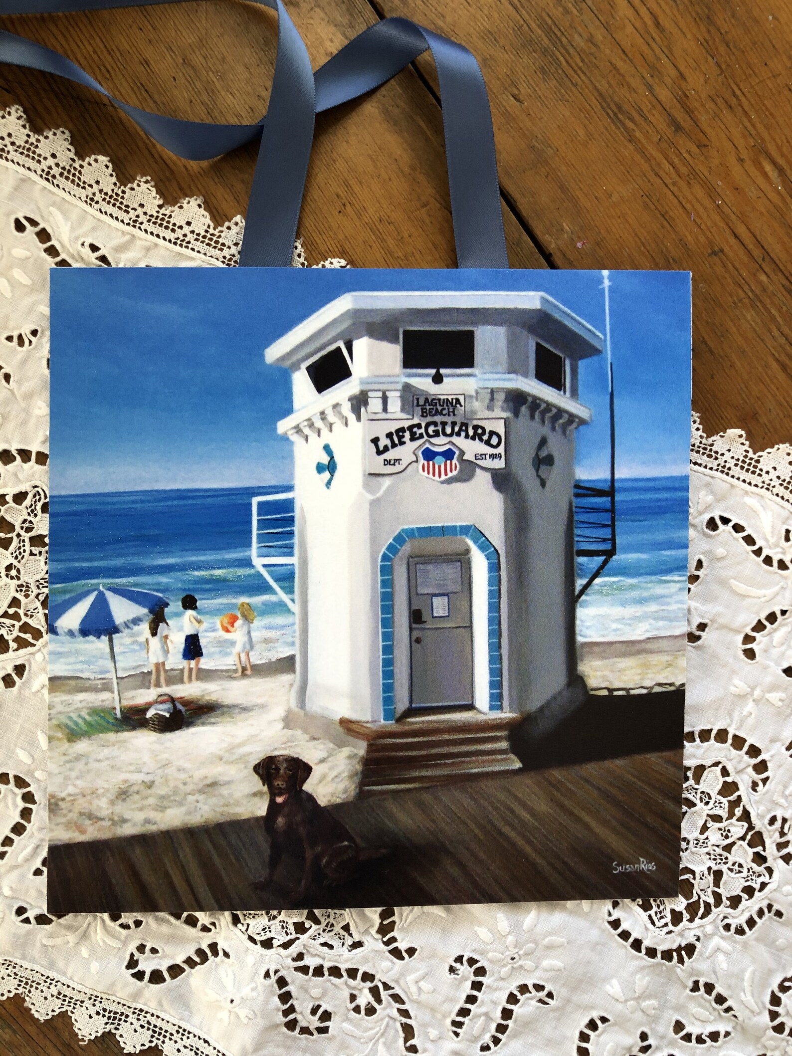 Laguna Beach Lifeguard Stand Art Print by Susan Rios Laguna | Etsy