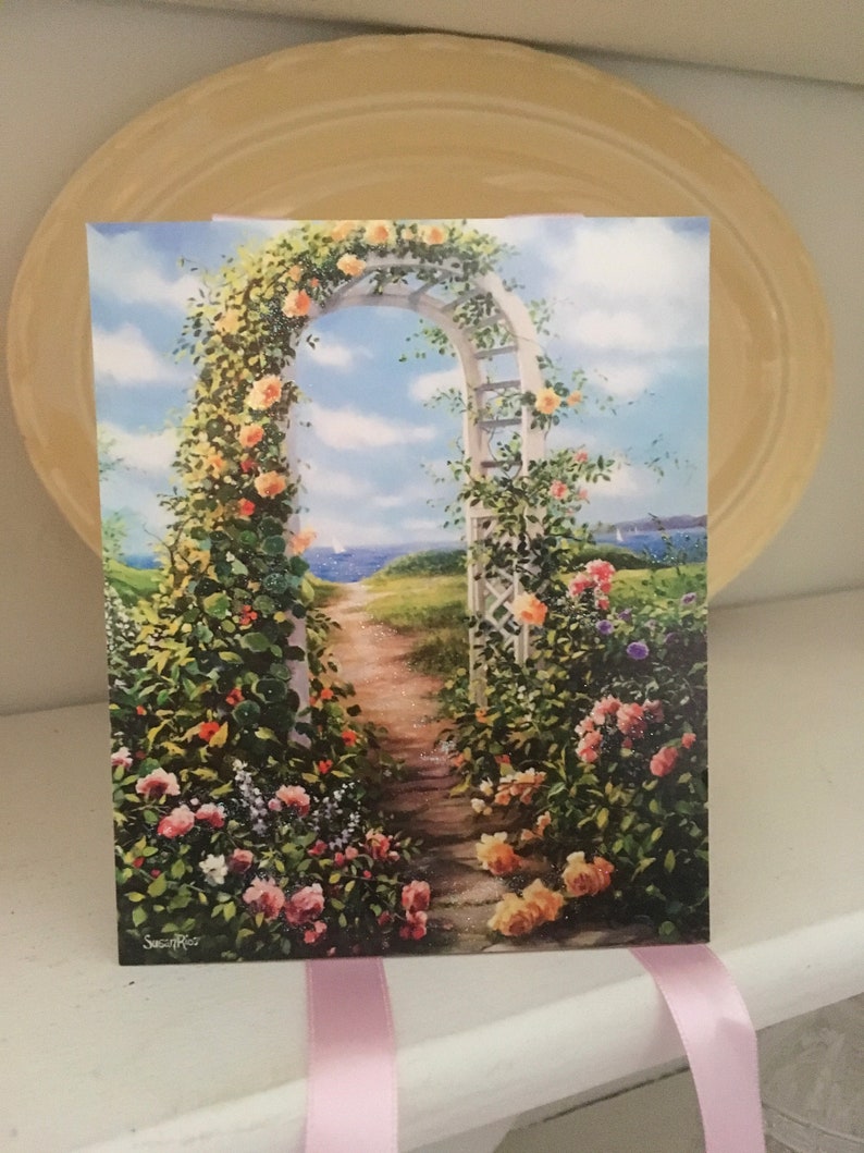 Ocean Print Seaside Art Rose Trellis Seascape Ocean Wall | Etsy