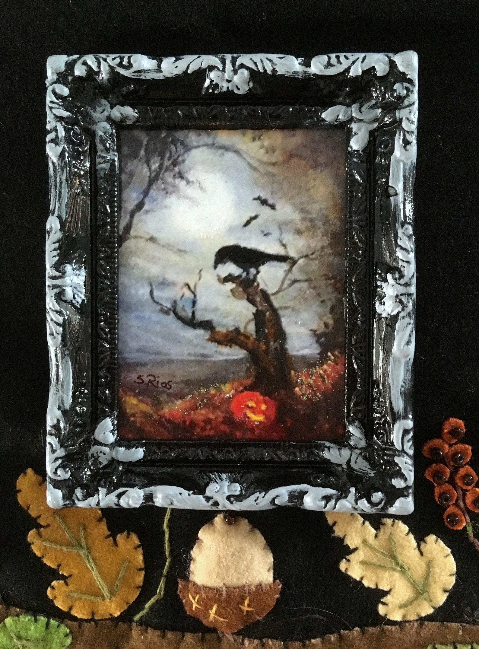 The Raven's Night Print by Susan Rios Halloween Art - Etsy