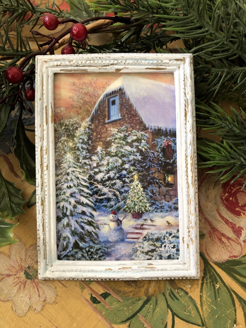 Miniature Christmas Scene by Susan Rios Miniature Framed - Etsy