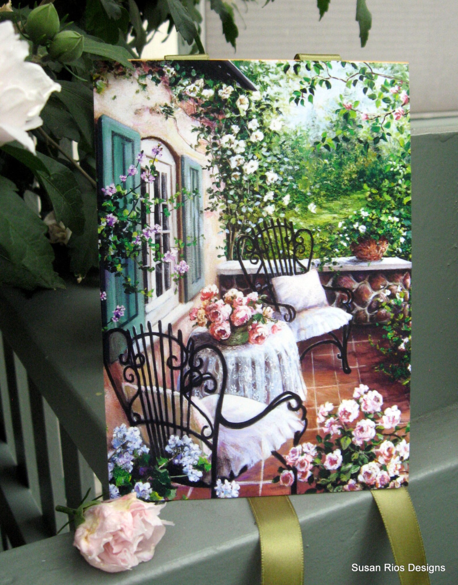 Floral Garden by Susan Rios Floral Art Print Patio Garden - Etsy