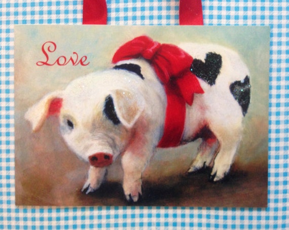 Pig Art Pig Print Pig Home Decor Animal Print Pig With - Etsy