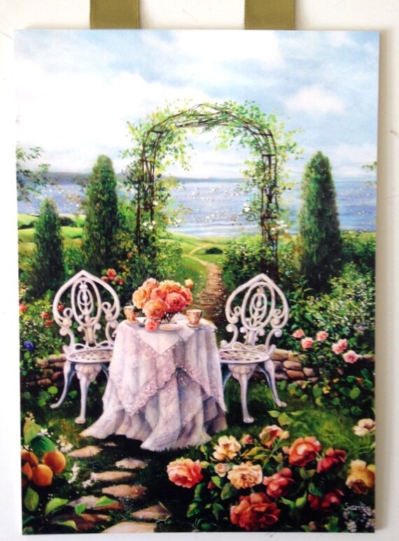 Garden Art Garden Print Cottage Art Garden Decor Floral | Etsy