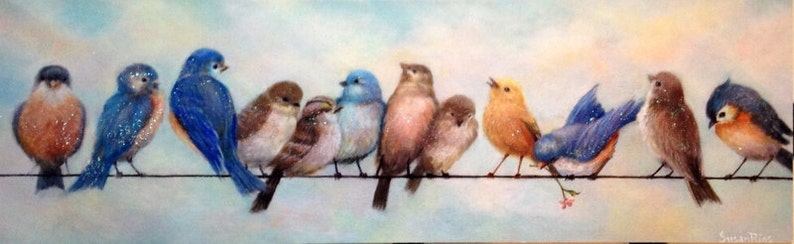 Bird Print, Bird Art, Bird Decor, Bird Decoration, Panel of Birds ...