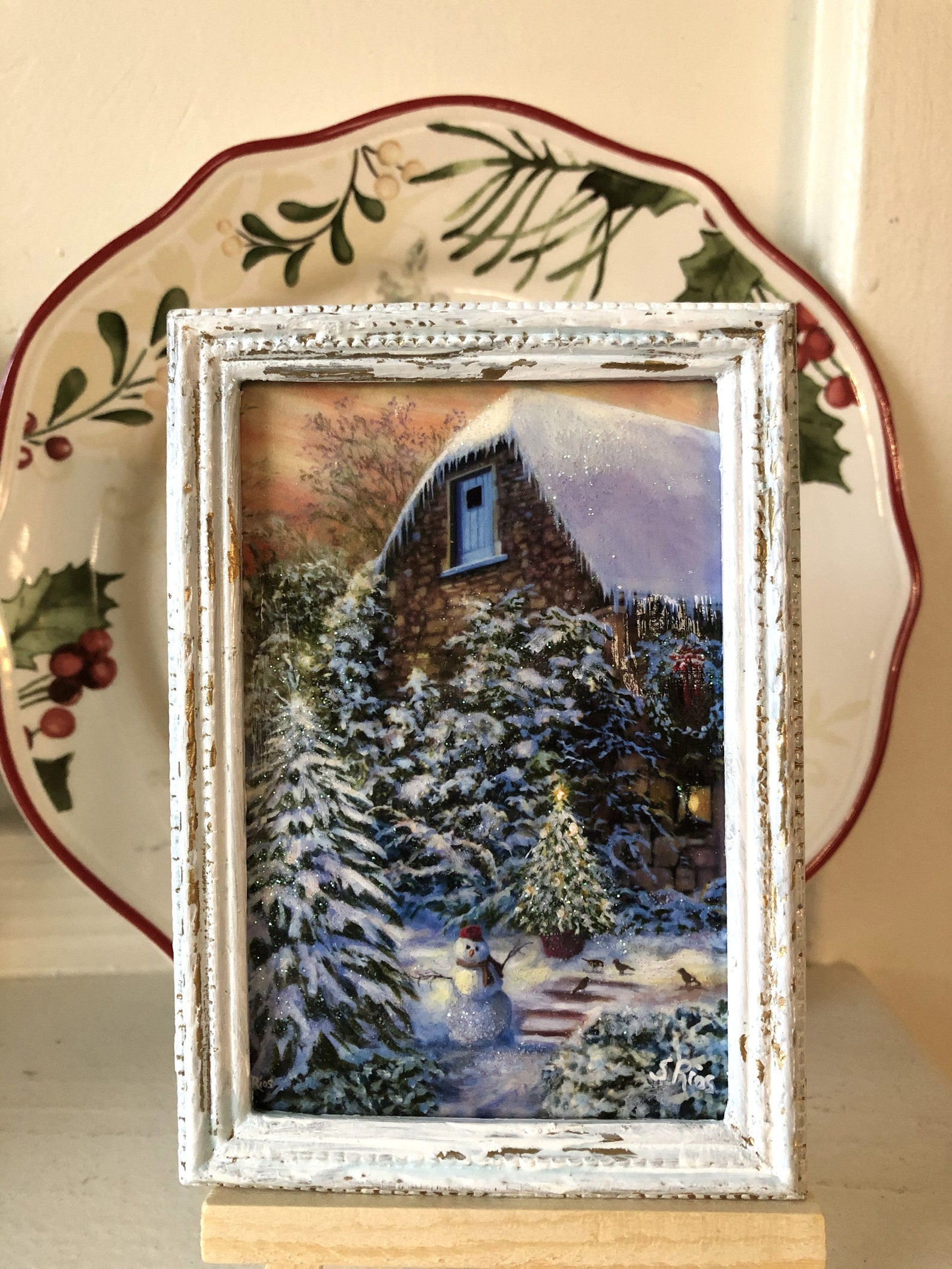 Miniature Christmas Scene by Susan Rios Miniature Framed | Etsy