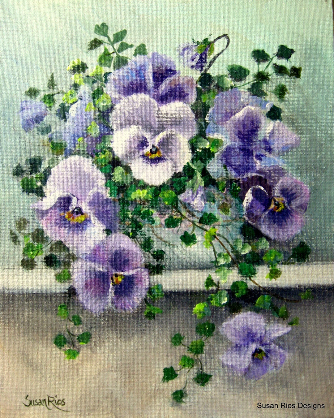 Pansy Print, Pansy Home Decor, Pansy Paper Print, Pansies Paper Art ...