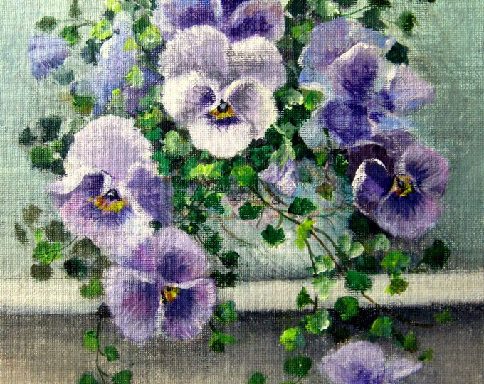 Pansy Print, Pansy Home Decor, Pansy Paper Print, Pansies Paper Art ...