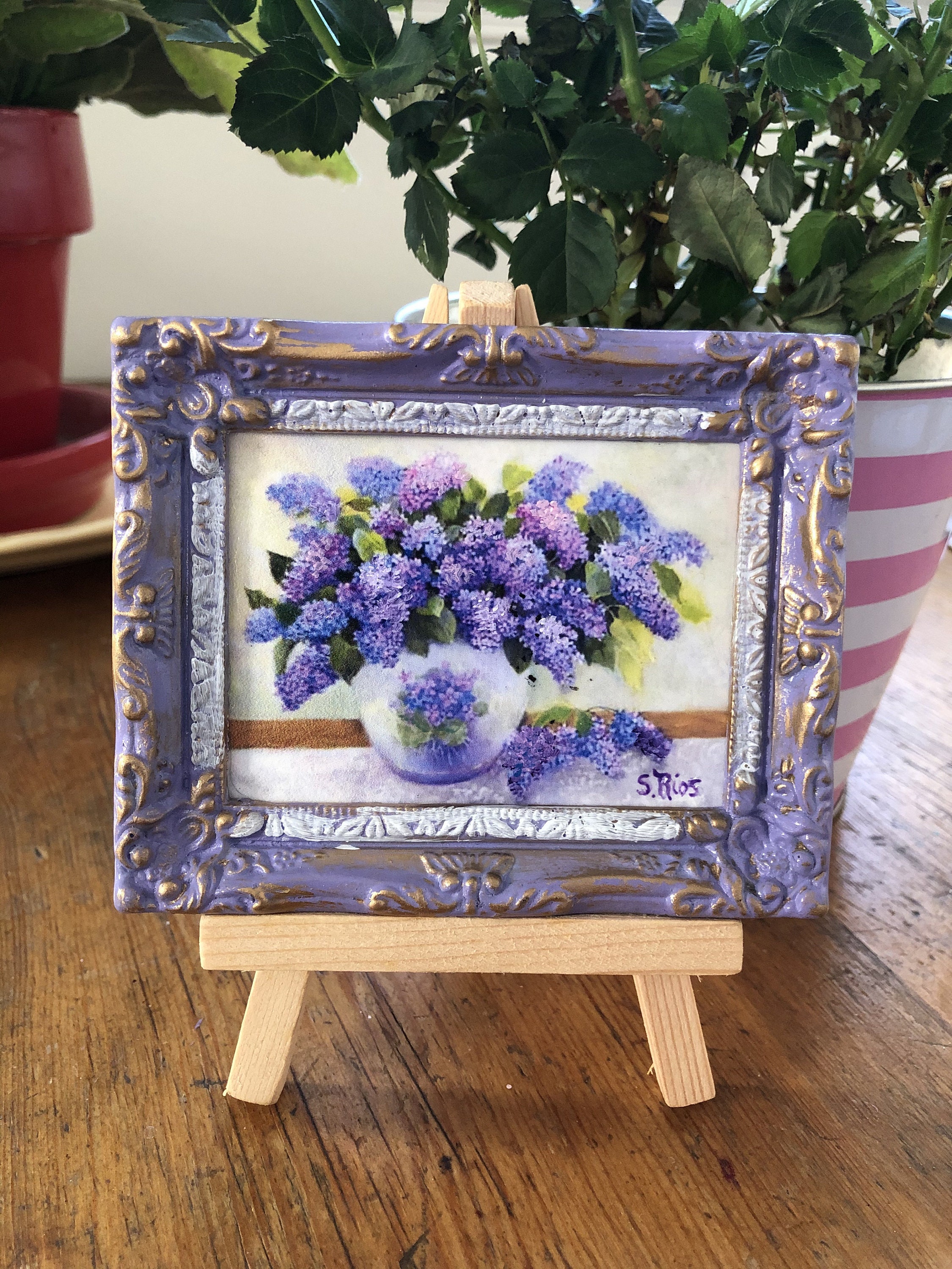 Lilacs Miniature Framed Art Print Lavender Lilacs Miniature - Etsy