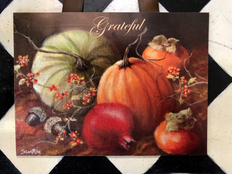 Grateful Autumn Art Print by Susan Rios Pumpkin - Etsy