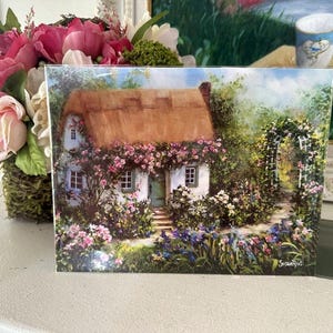 Rose Covered Cottage Art Print by Susan Rios, Floral Cottage and Floral ...