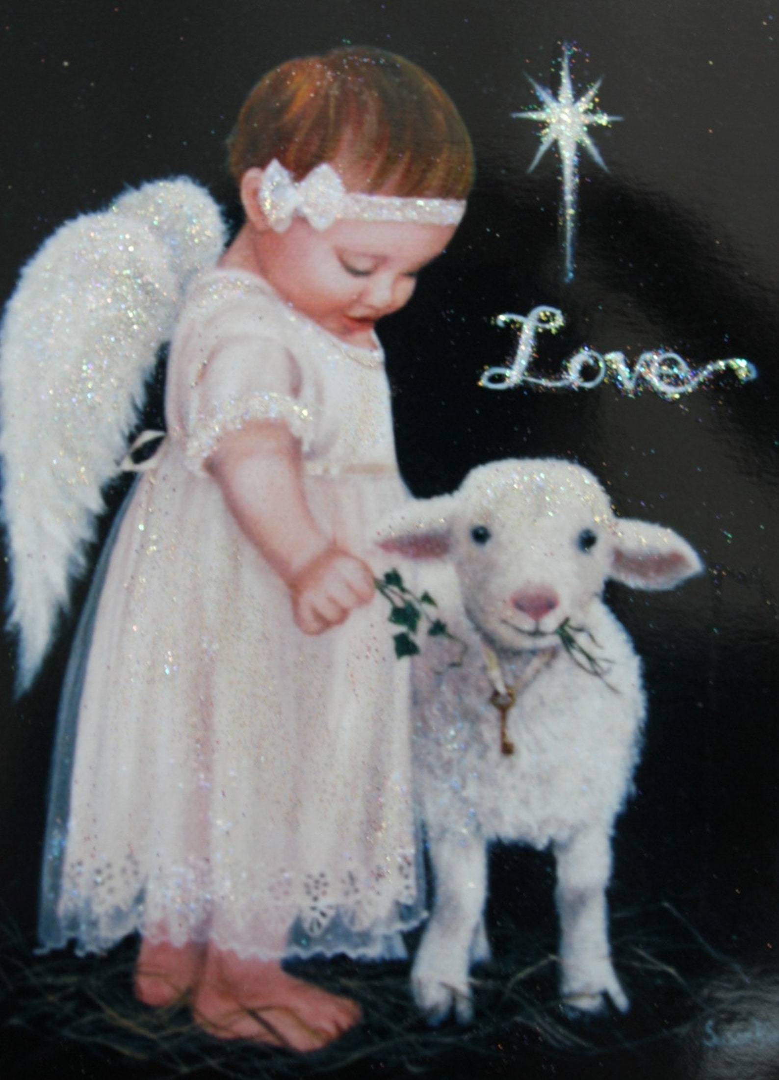 Small baby Angel Love 5x7 ORIGINAL Art Print | Etsy