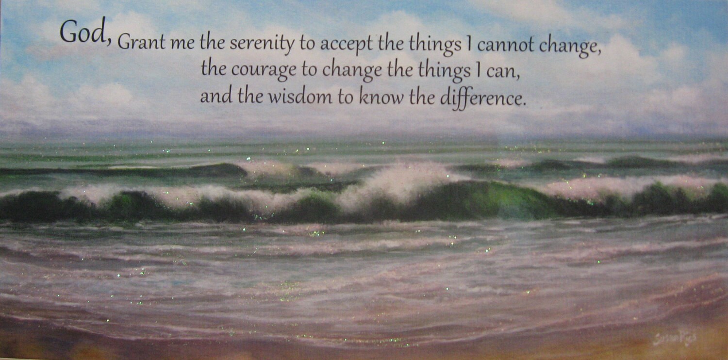 Serenity Prayer Oceanscape AA Prayer Spiritual Art Ocean - Etsy