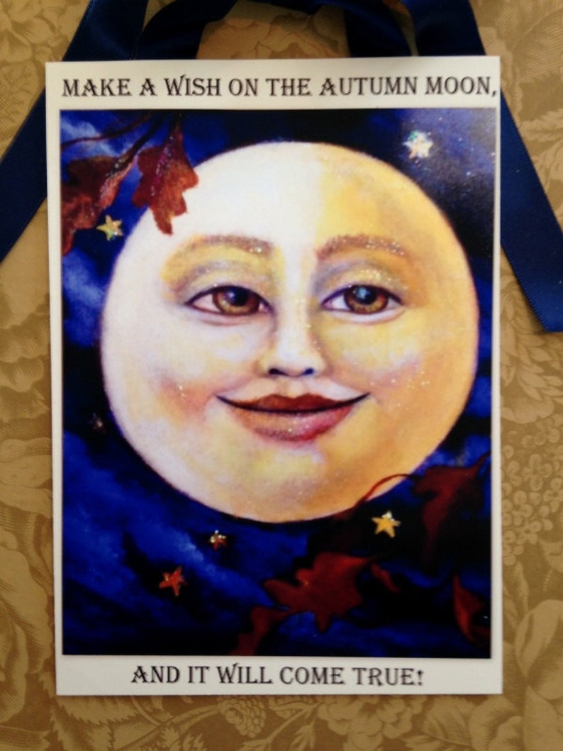 Moon Print Moon Wall Art Moon Card Moon Home Decor Autumn - Etsy
