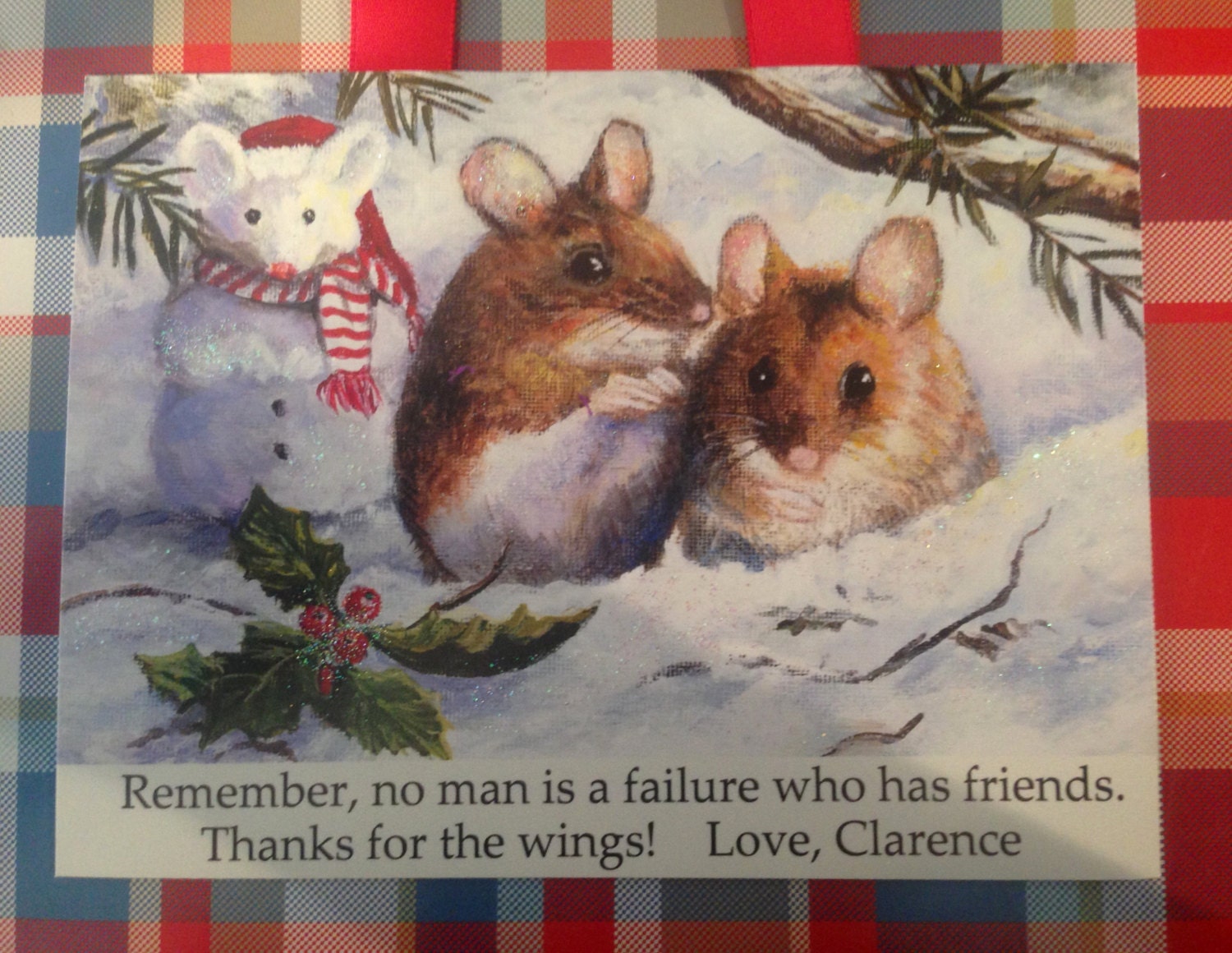 Christmas Mice With It's A Wonderful Life Quote Snowmouse - Etsy
