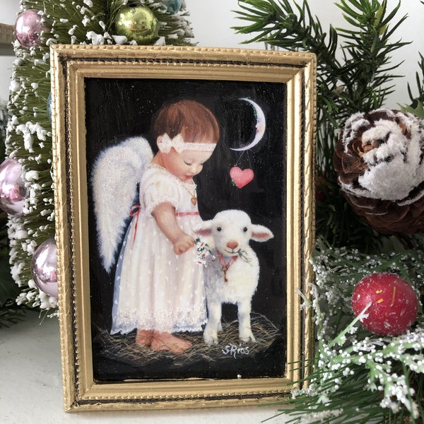 Angel With Lamb - Etsy