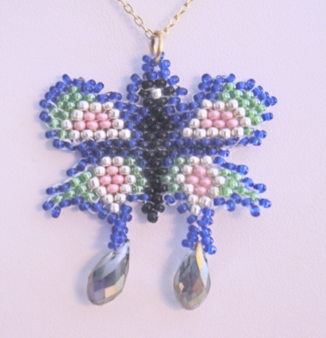 Hand-sewn Butterfly Seed Bead Necklace-#4 - Etsy