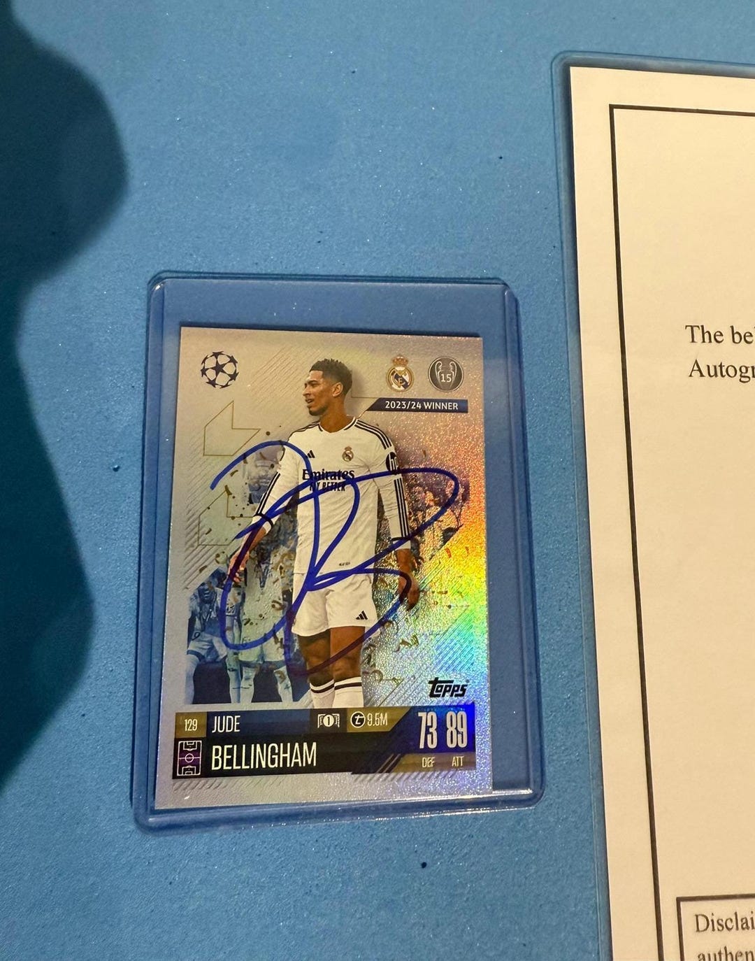 Jude Bellingham Signed Match Attax Card With COA - Etsy