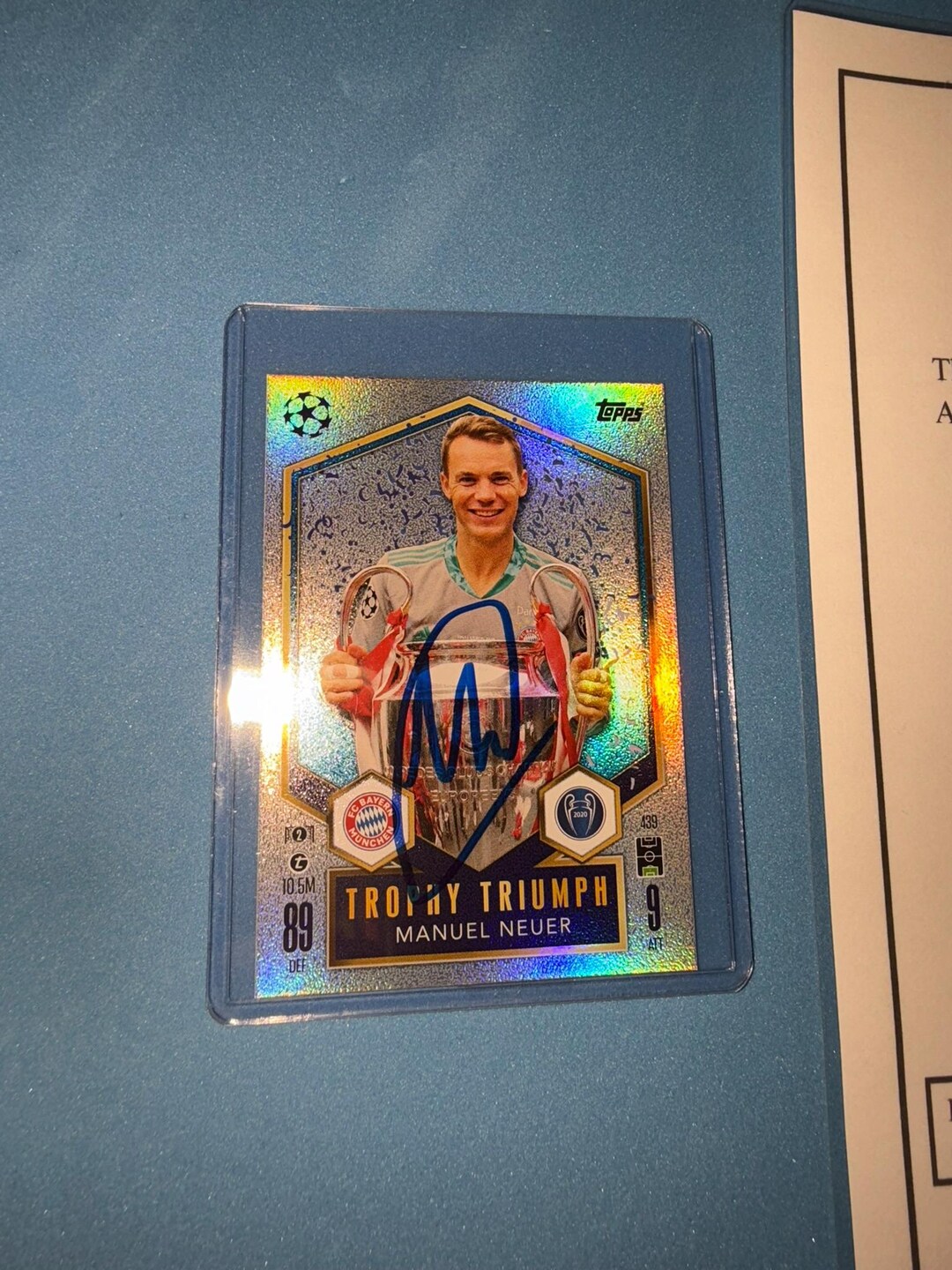 Manuel Neuer Signed Match Attax Card With COA - Etsy